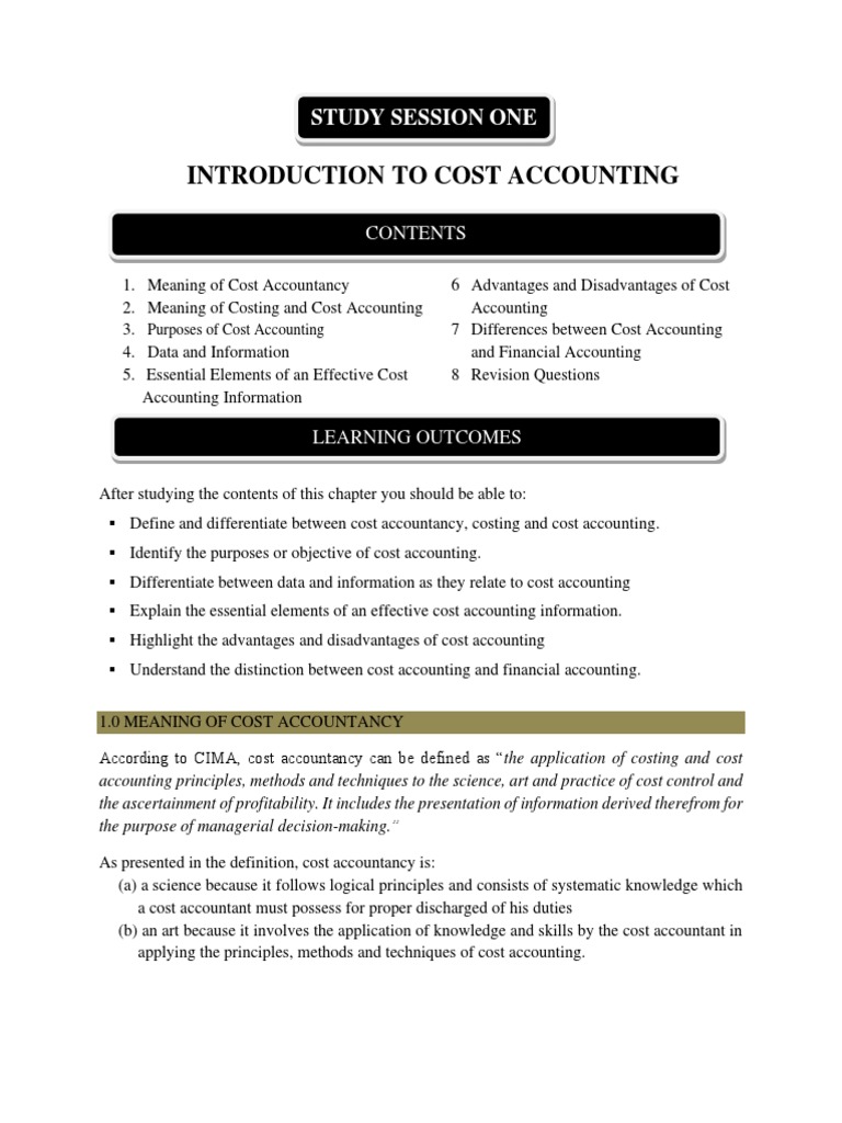 Introduction To Cost Accounting 3 | PDF