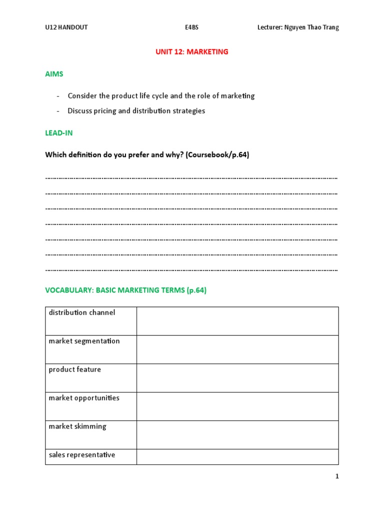 U12 Handout | PDF