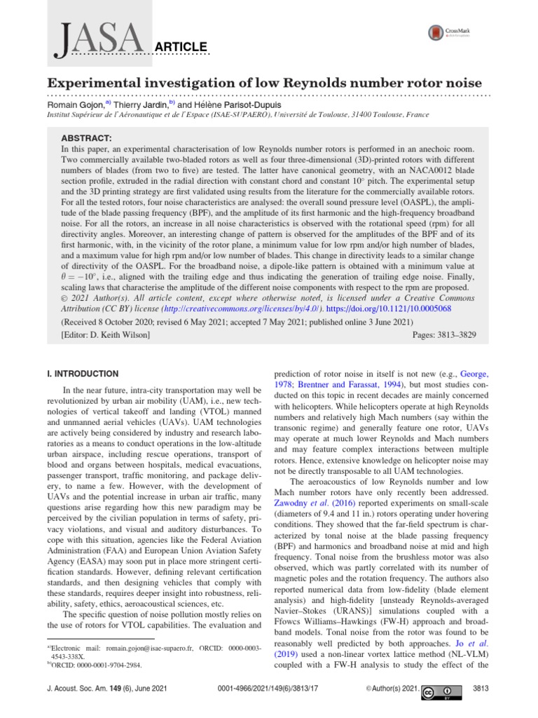 12 Experimental Low Reynolds Rotor Noise Gojon Jardin Parisot-Dupuis ...