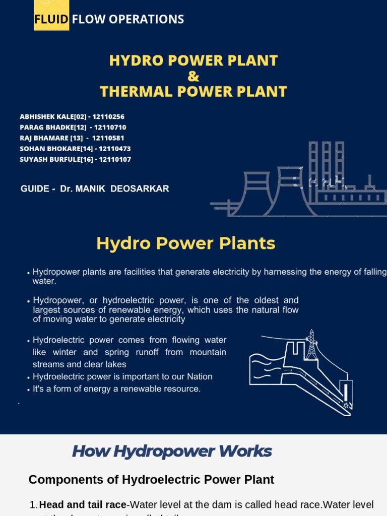 Hydro Power Plants and Thermal Power Plants | PDF | Hydroelectricity ...