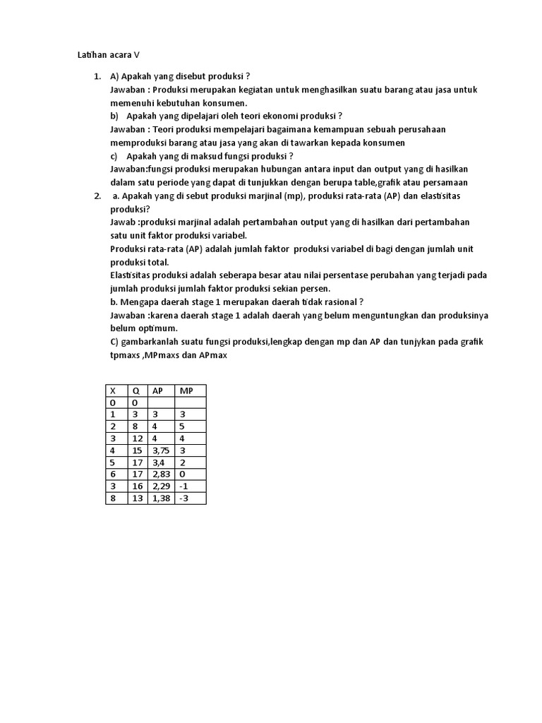 Latihan Acara V | PDF | Metode & Bahan Ajar