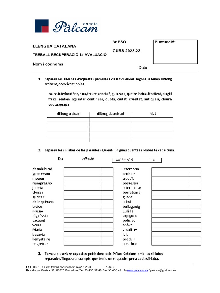 Deures català | PDF