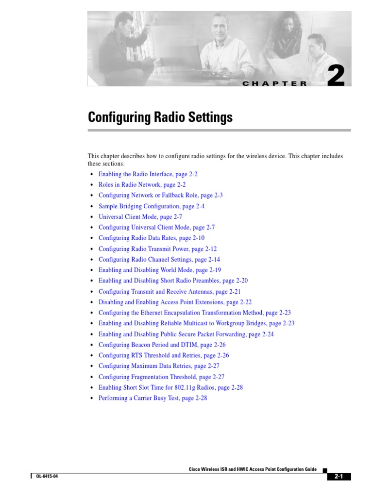 Configuring Radio Settings | PDF | Ieee 802.11 | Wireless Access Point