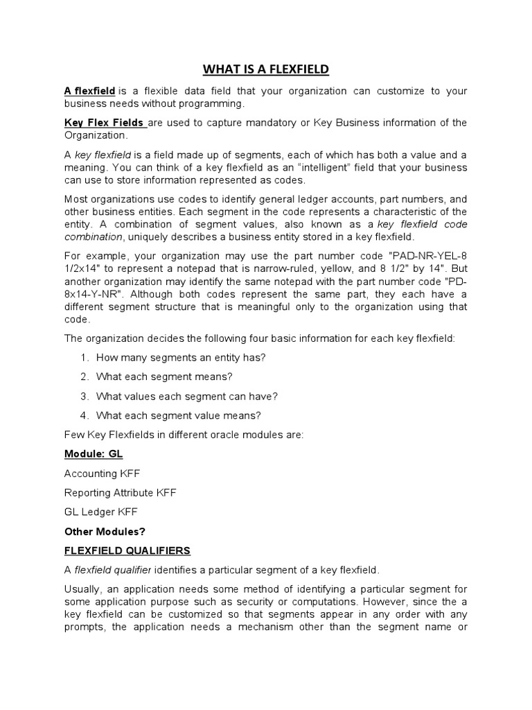 Creating Descriptive Flex Fields | PDF | Information Technology ...