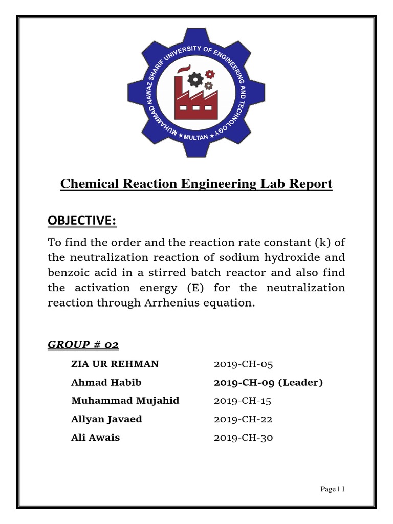 GROUP 2 Lab Rapert | PDF | Activation Energy | Chemical Reactor