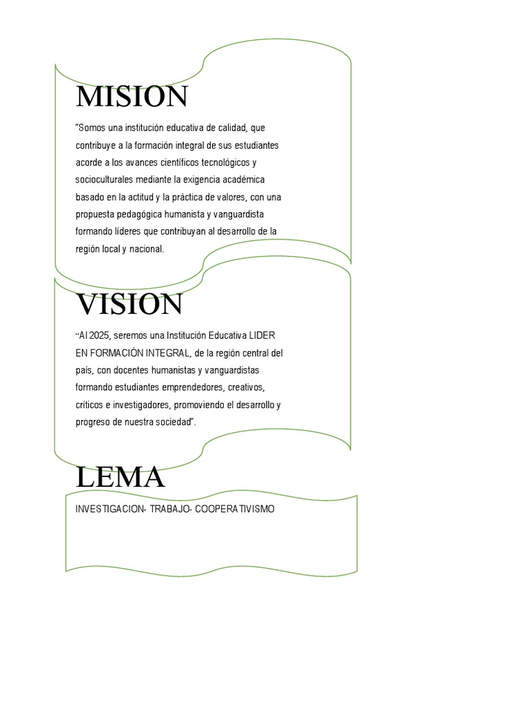 Mision Vision Pdf