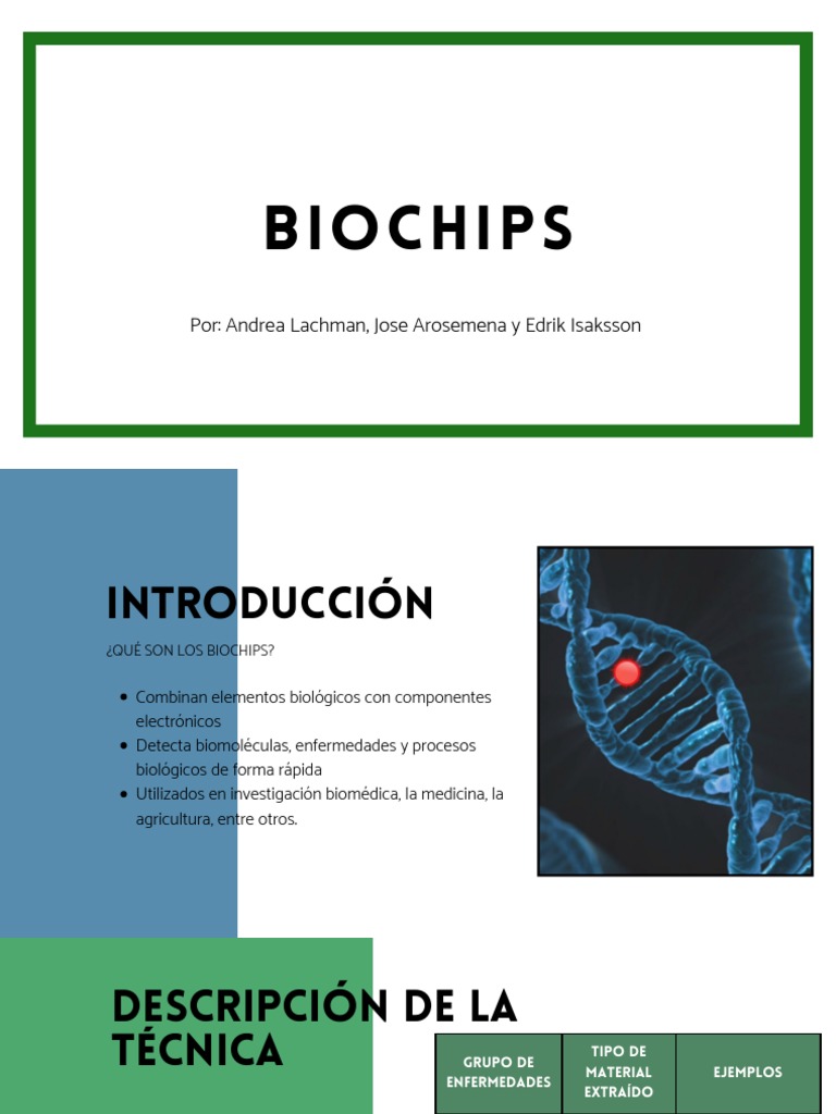 Biochips | PDF | Hibridación de ácido nucleico | Adn