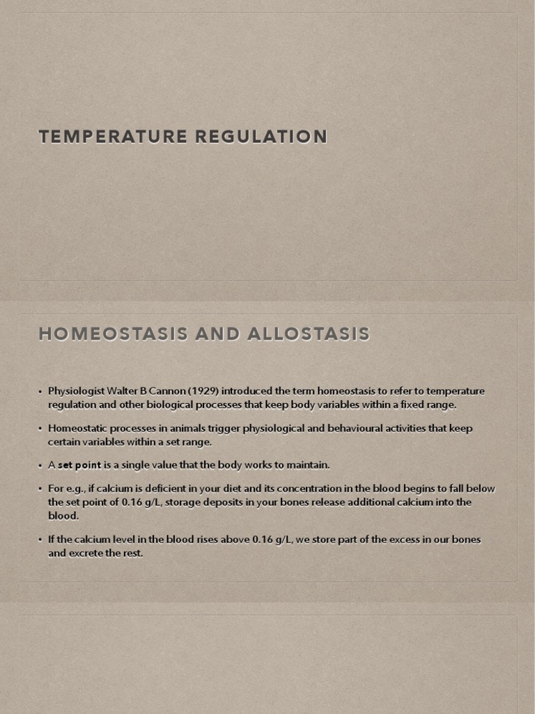 Understanding Temperature Regulation in Animals | PDF ...