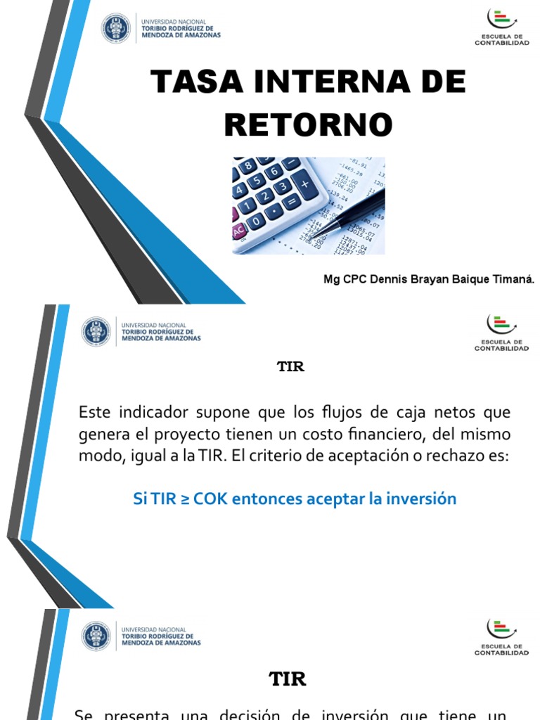 Tasa Interna de Retorno | PDF
