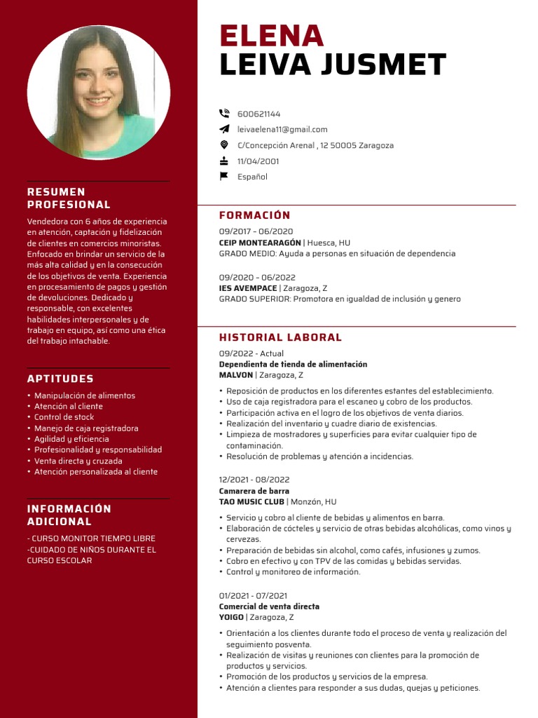 CV Elena Leiva 2023 | PDF