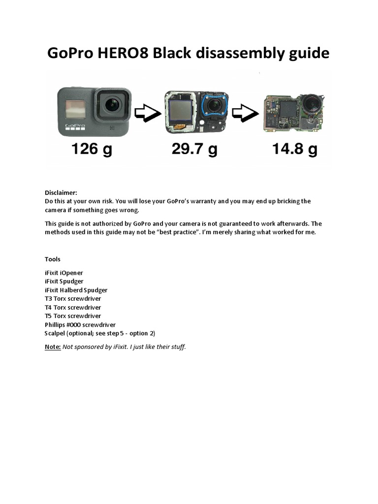 GoPro Hero8 Black Disassembly Guide | PDF | Electrical Connector ...