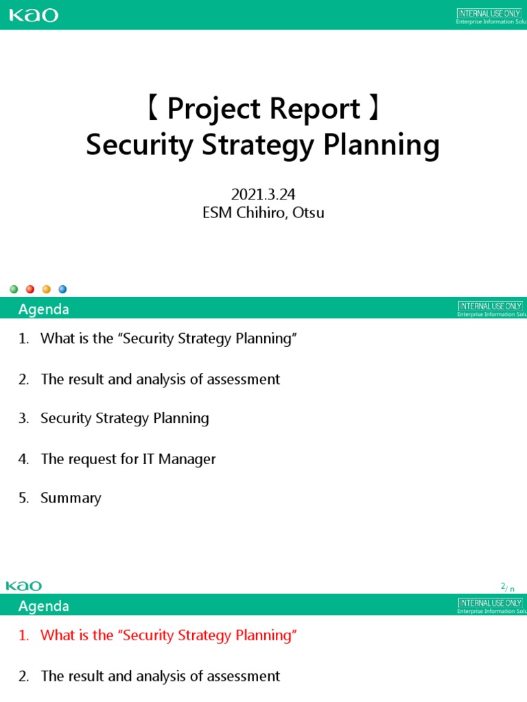 ProjectReport SecurityStrategyPlanning 0324 | PDF | Security | Computer Security
