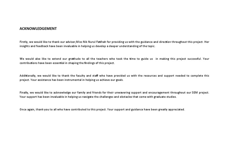 Acknowledgement Pdf