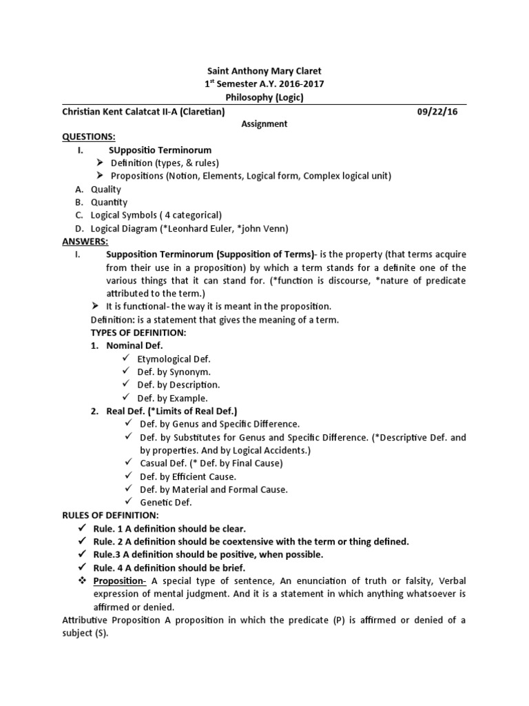 LOGIc 01 | Download Free PDF | Proposition | Logic