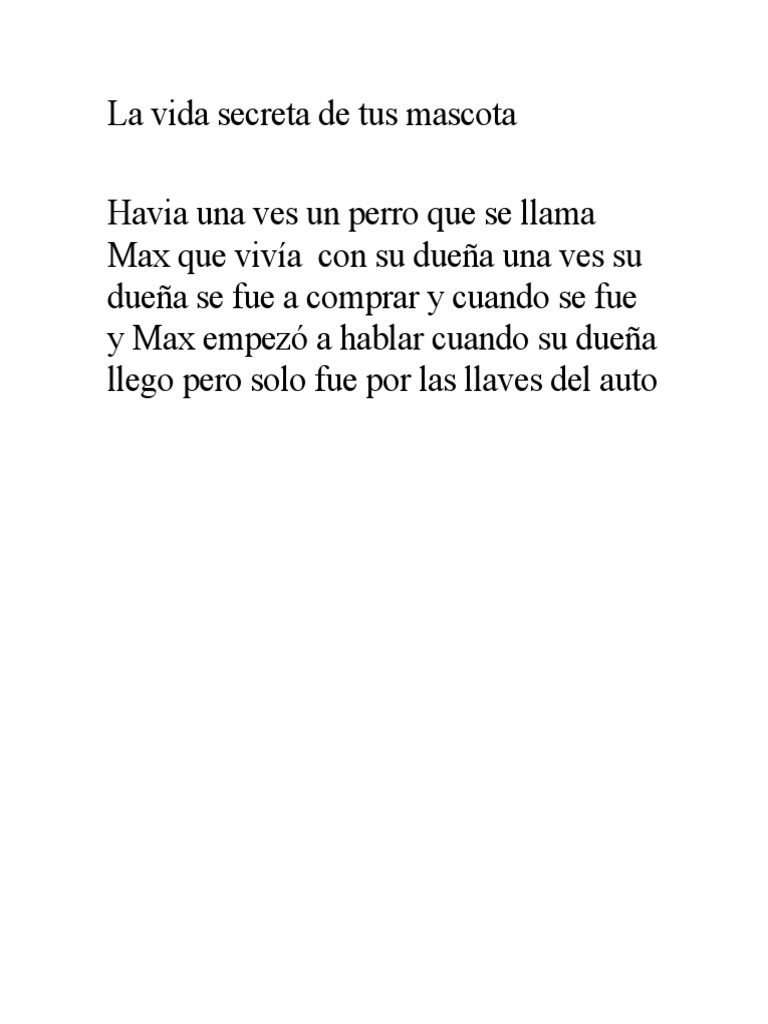 La vida secreta de Max y su dueña | PDF