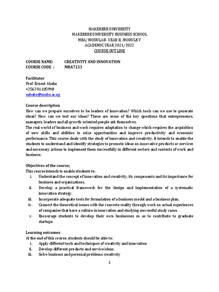 Cultivating Creativity and Innovation: Understanding Concepts, Developing Ideas, and Solving ...