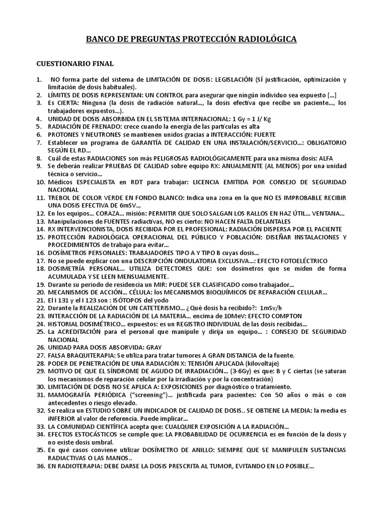 Banco de Preguntas | PDF