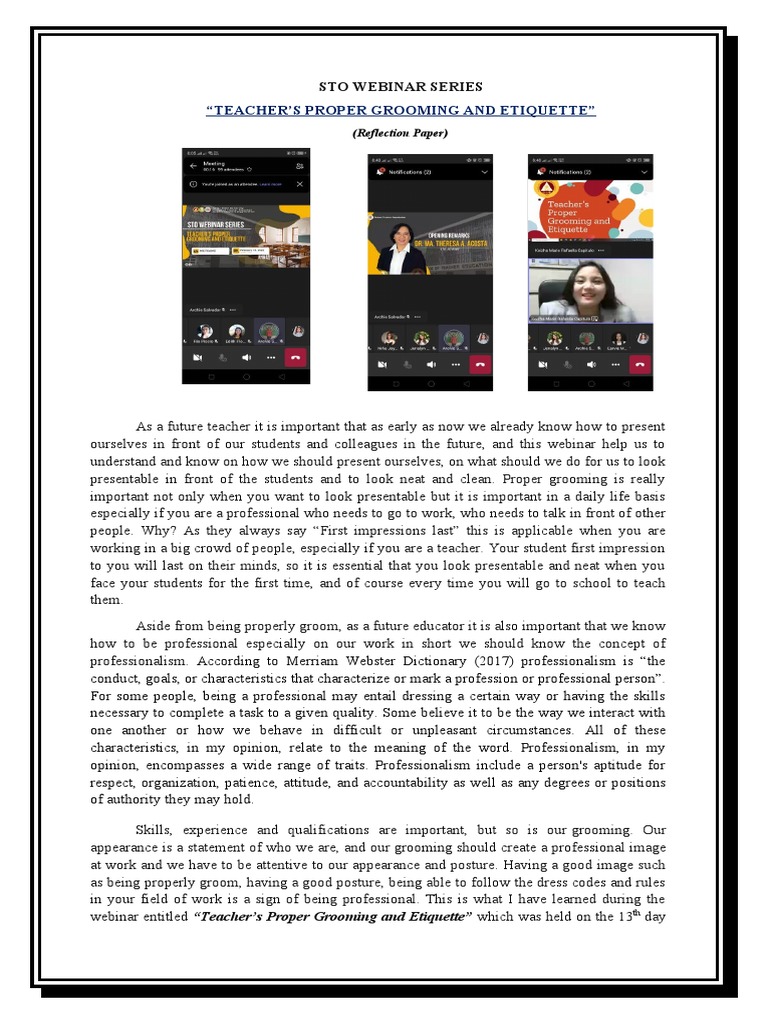 Teacher Grooming and Professionalism Guide | PDF