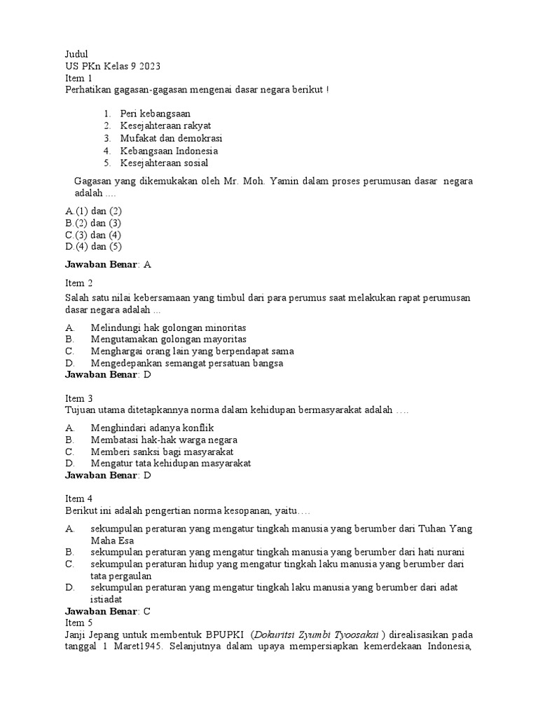 US PKN 2023 | PDF | Politik | Ilmu Sosial