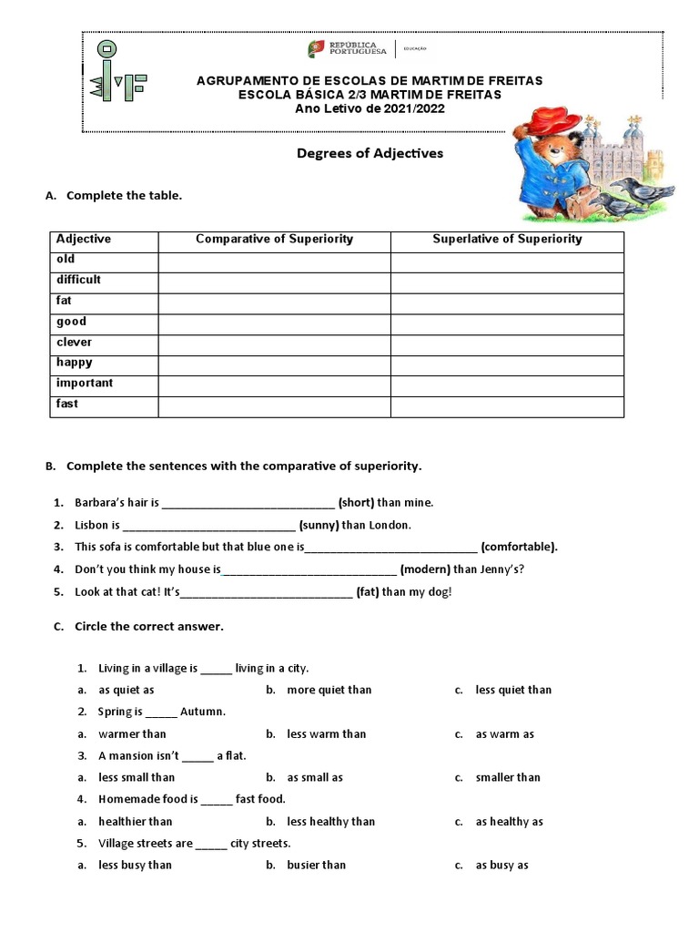 Degrees of Adjectives | PDF