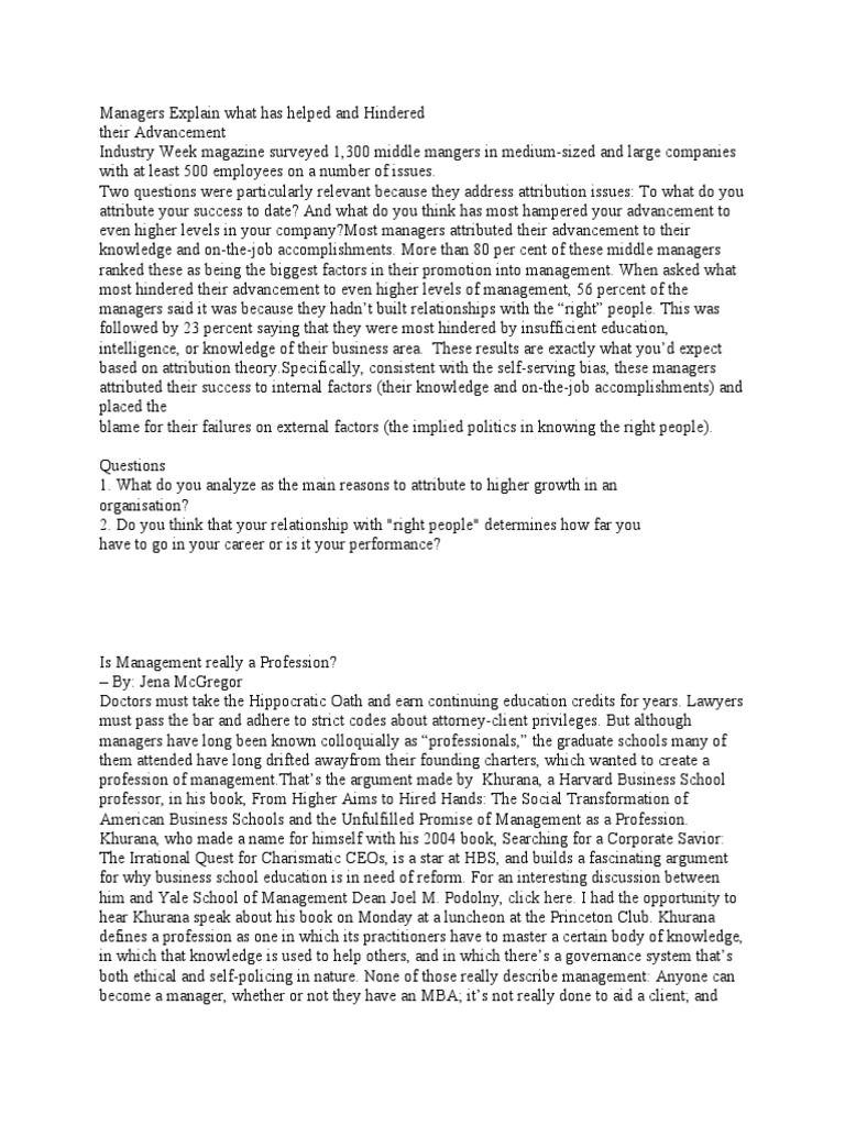 Case Study Ob | PDF | Master Of Business Administration | Cognition