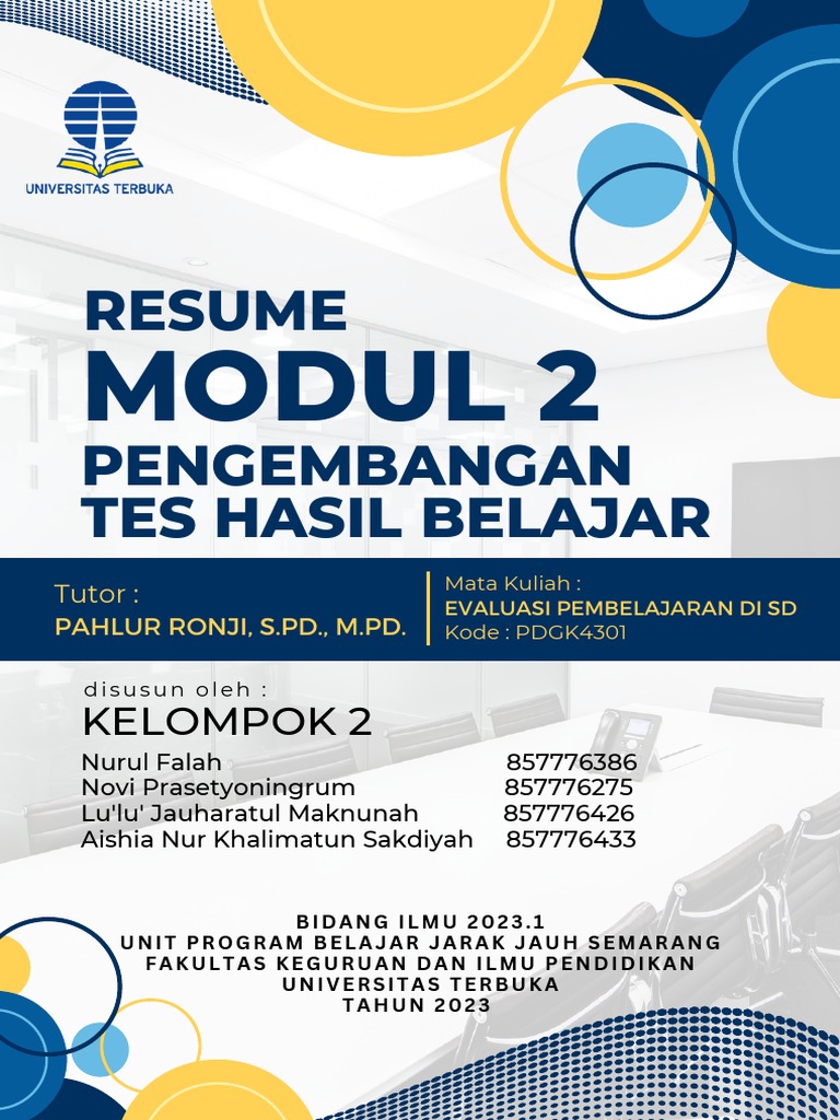 Resume Modul 2 Evaluasi Pembelajaran | PDF