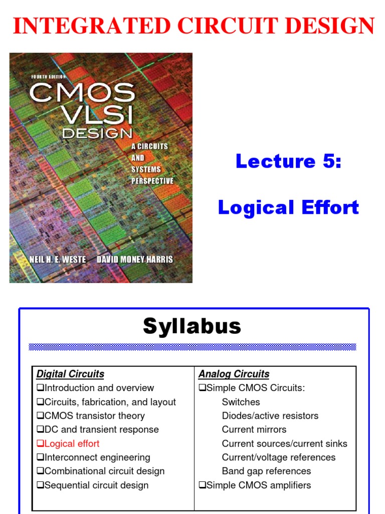 Lecture 5 - Logic effort - lect6-logicaleffort - | PDF