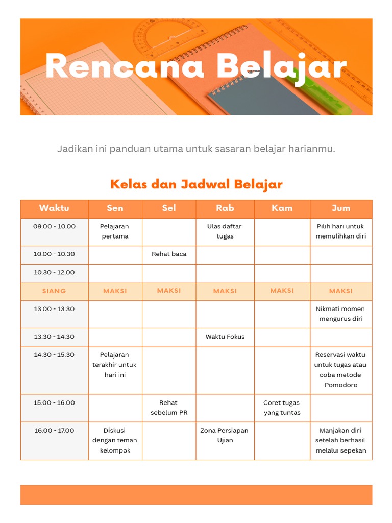 Rencana Belajar | PDF
