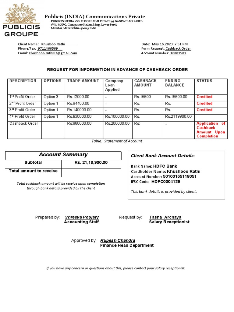 Account Summary | PDF | Credit Card | Economies