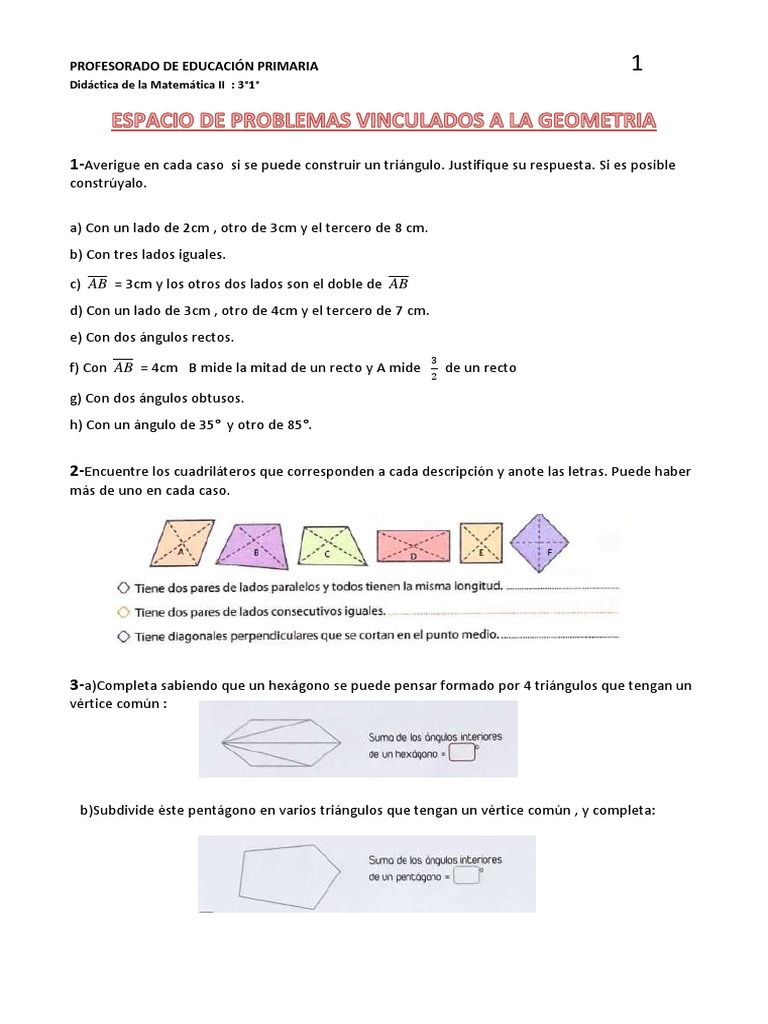 1Espacio de problemas de Geometría | PDF