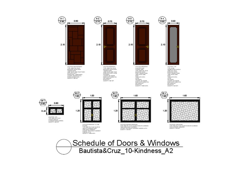 Schedule of Doors and Windows | PDF | Door | Window