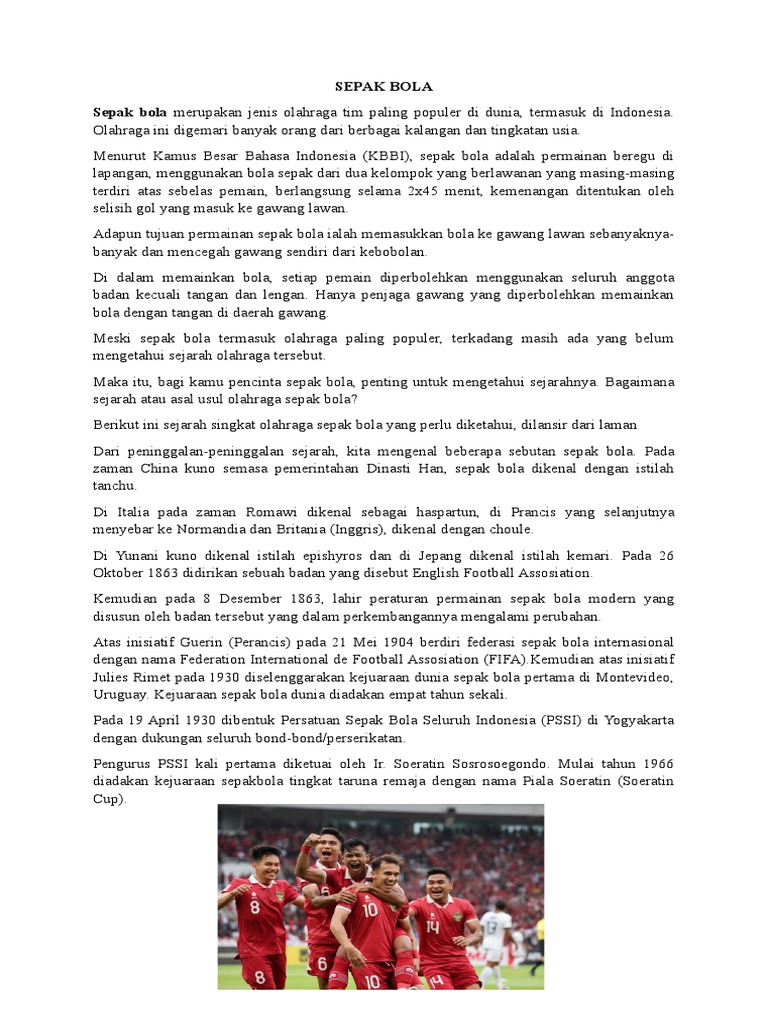 Sepak Bola | PDF