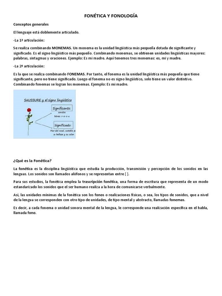 Fonética y Fonología | PDF | Fonética | Fonema