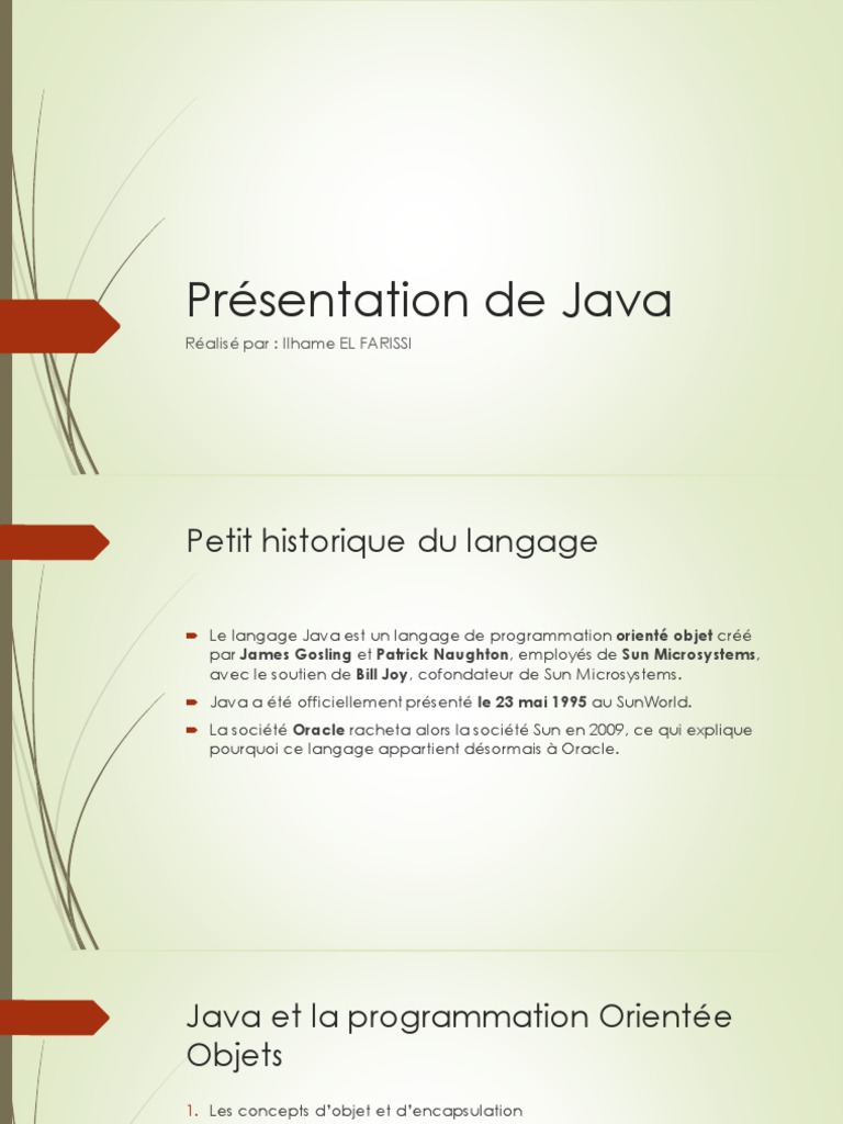 Chapitre1 - Présentation de Java | PDF | Classe (informatique) | Compilateur