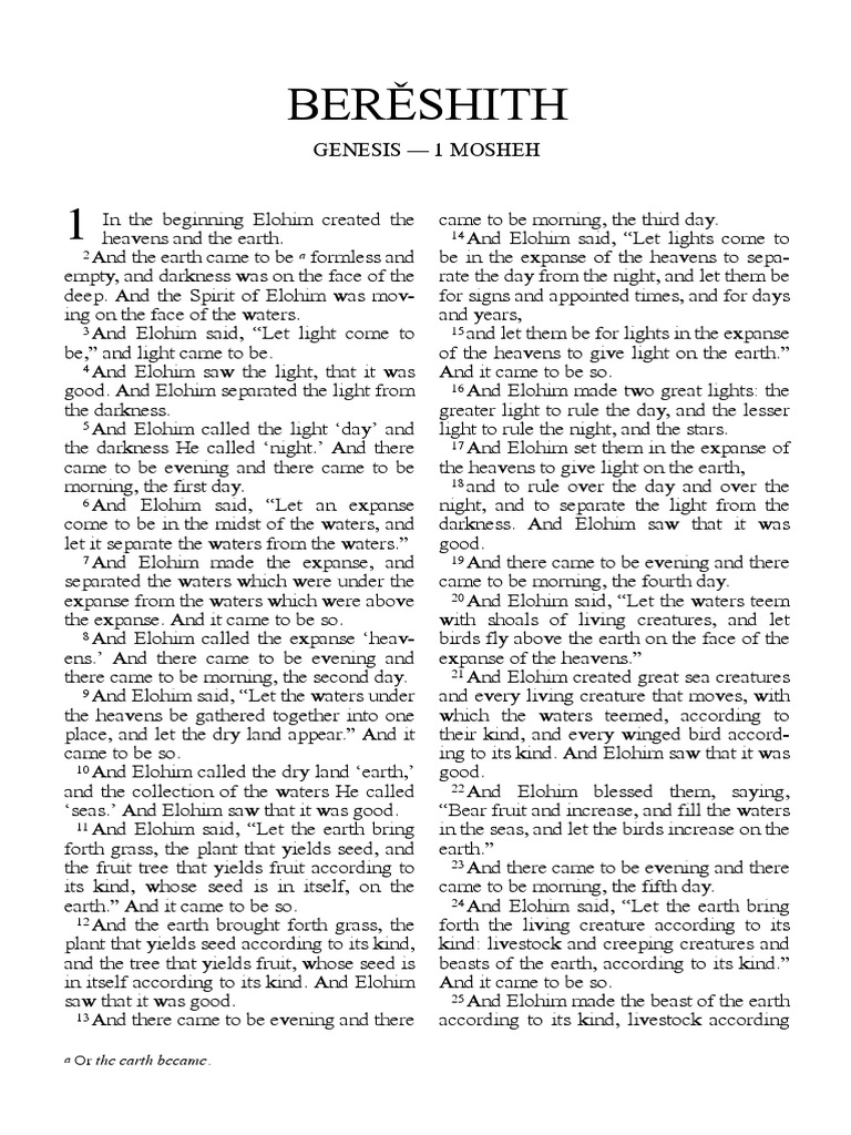 Berâshith: Genesis - 1 Mosheh | PDF | Noah's Ark | Genesis Flood Narrative