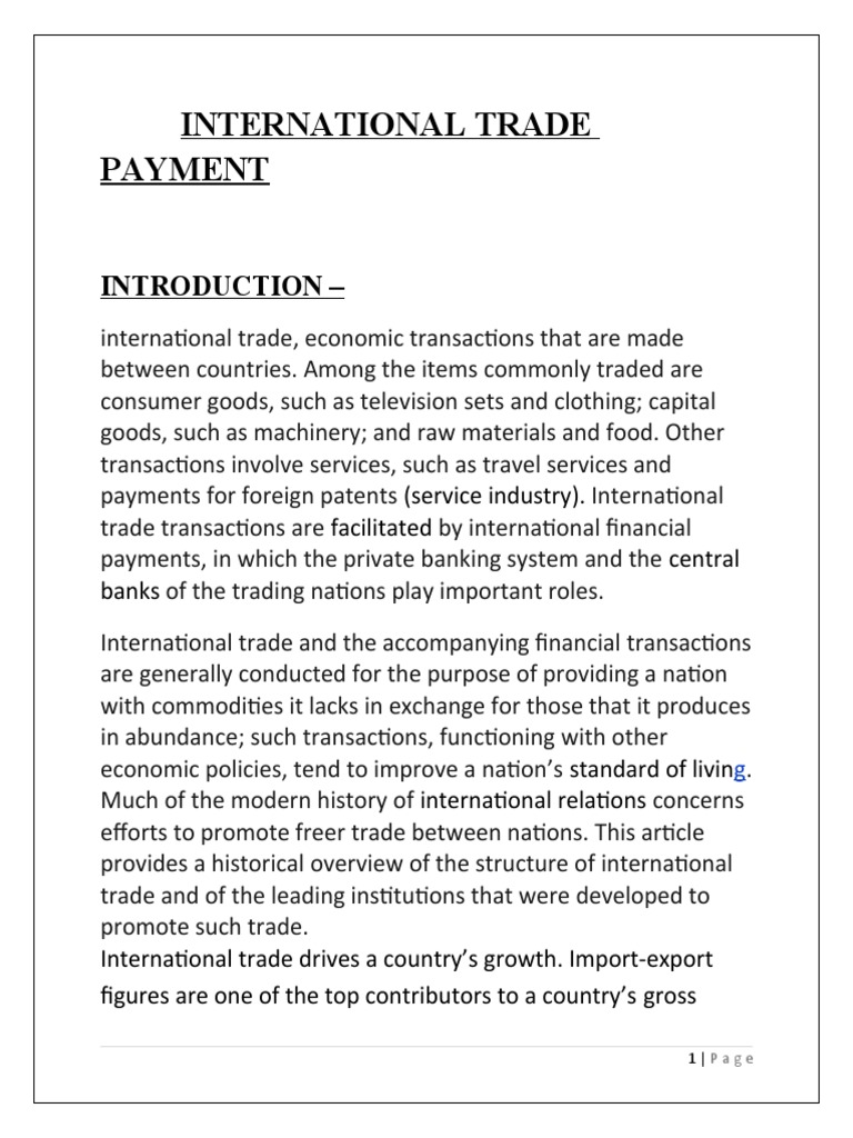 International Trade Payment | PDF