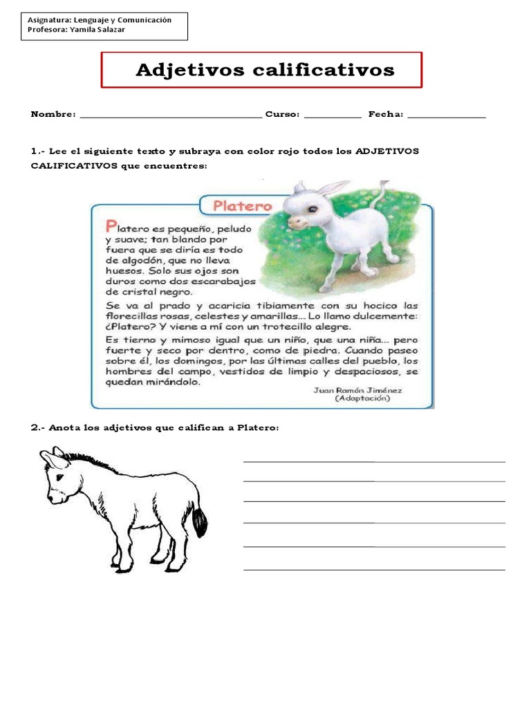 Guia Adjetivos 2 | PDF