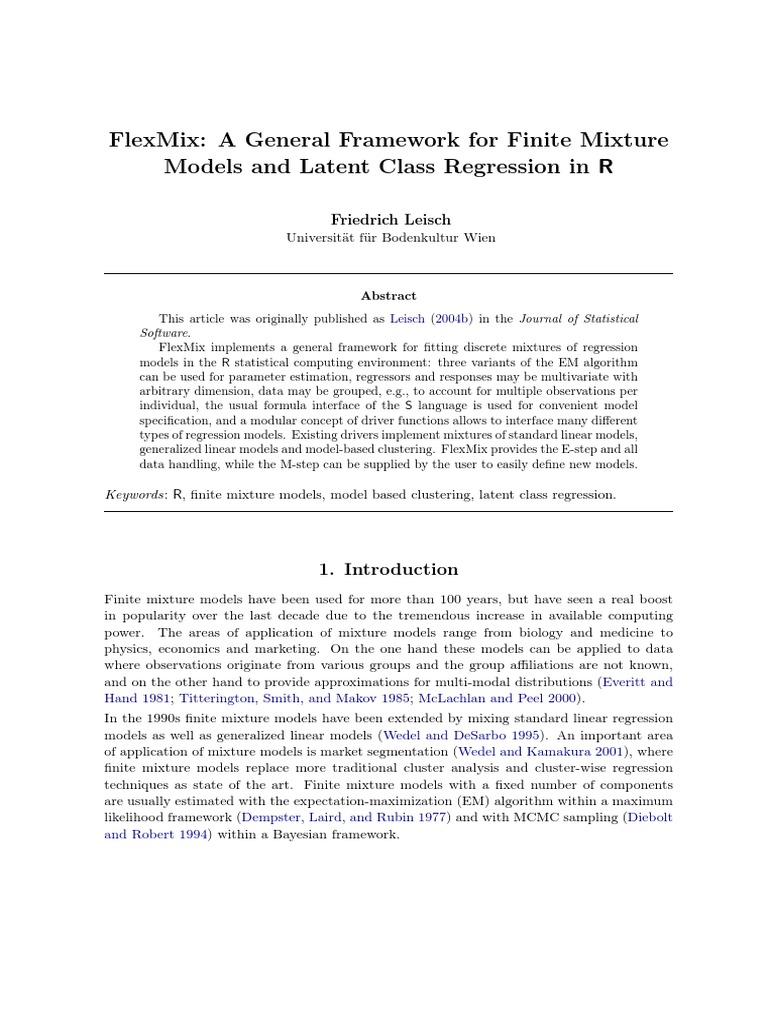 Flexmix Intro | PDF | Regression Analysis | Linear Regression
