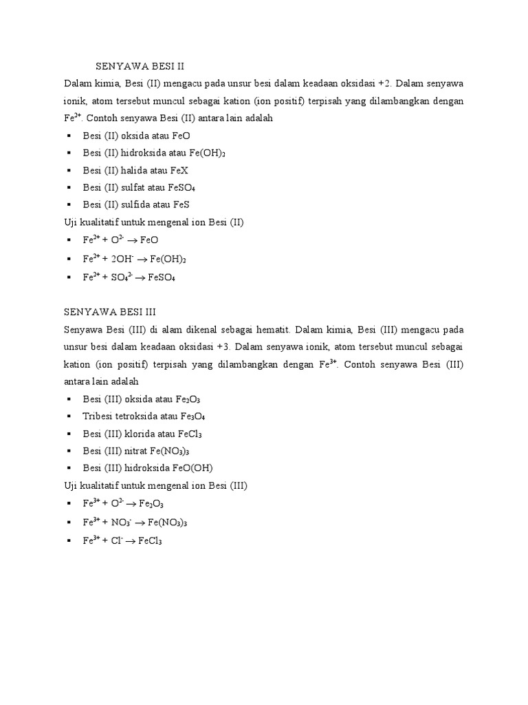 Senyawa Besi Ii | PDF | Ilmu Sosial