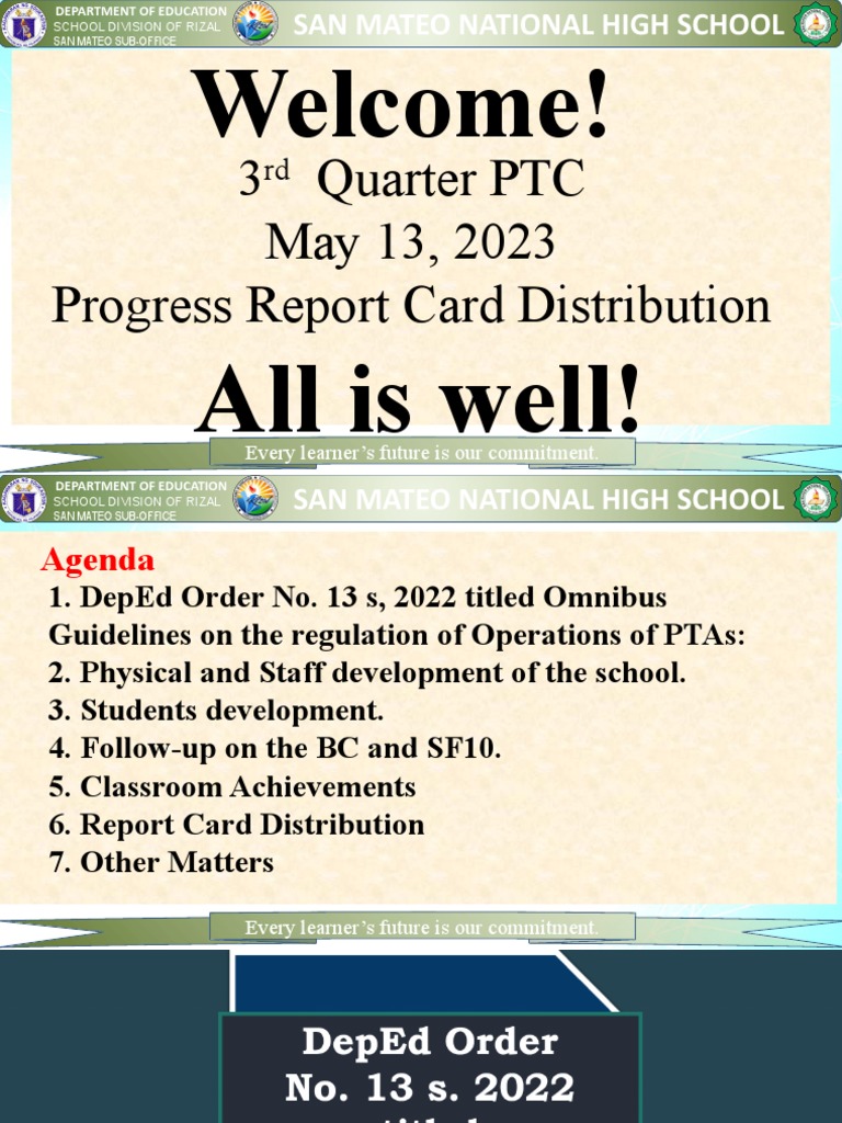 3rd Quarter PTC Template | PDF