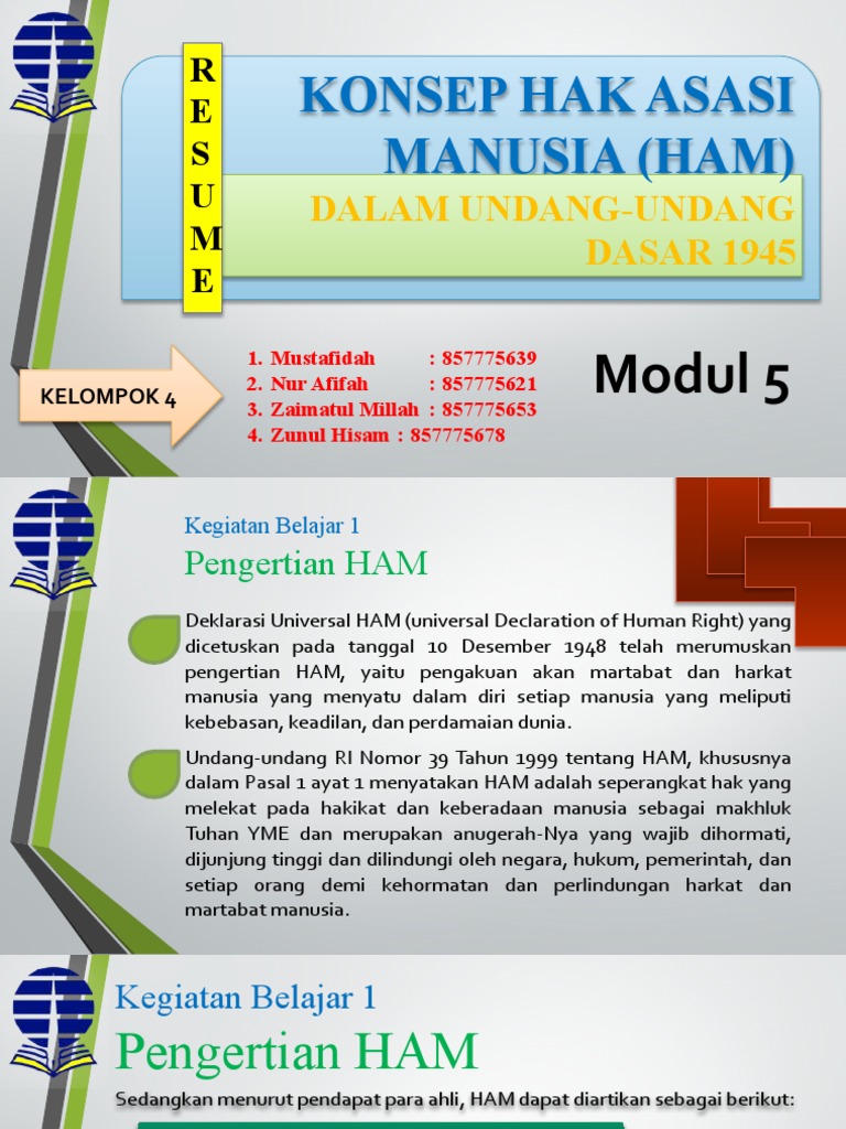 HAM dalam UUD 1945: Konsep dan Implementasi | PDF