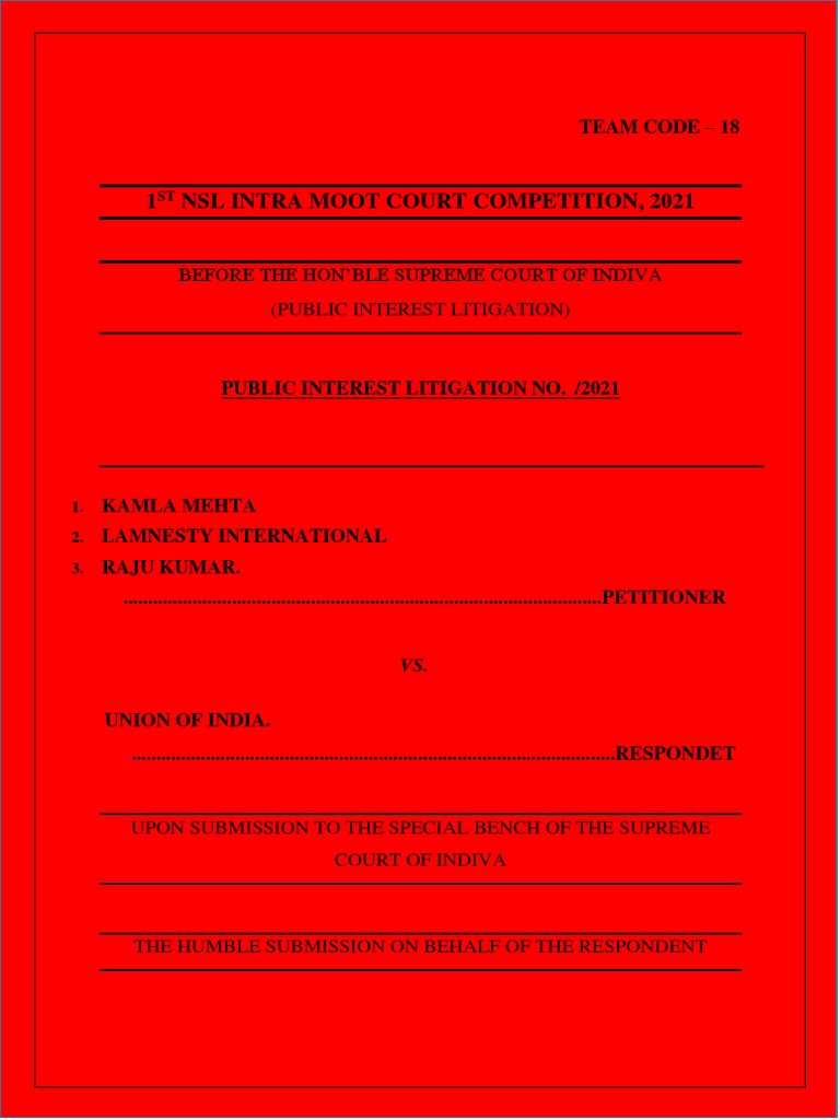 Respondent Final | PDF | Freedom Of Speech | Common Law