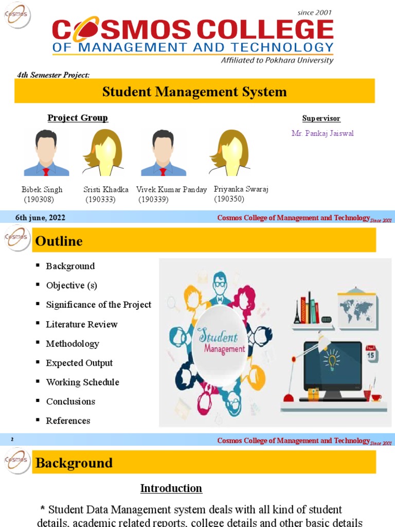 Student Management System Presentation FILE | PDF | Software Development | Computer Science