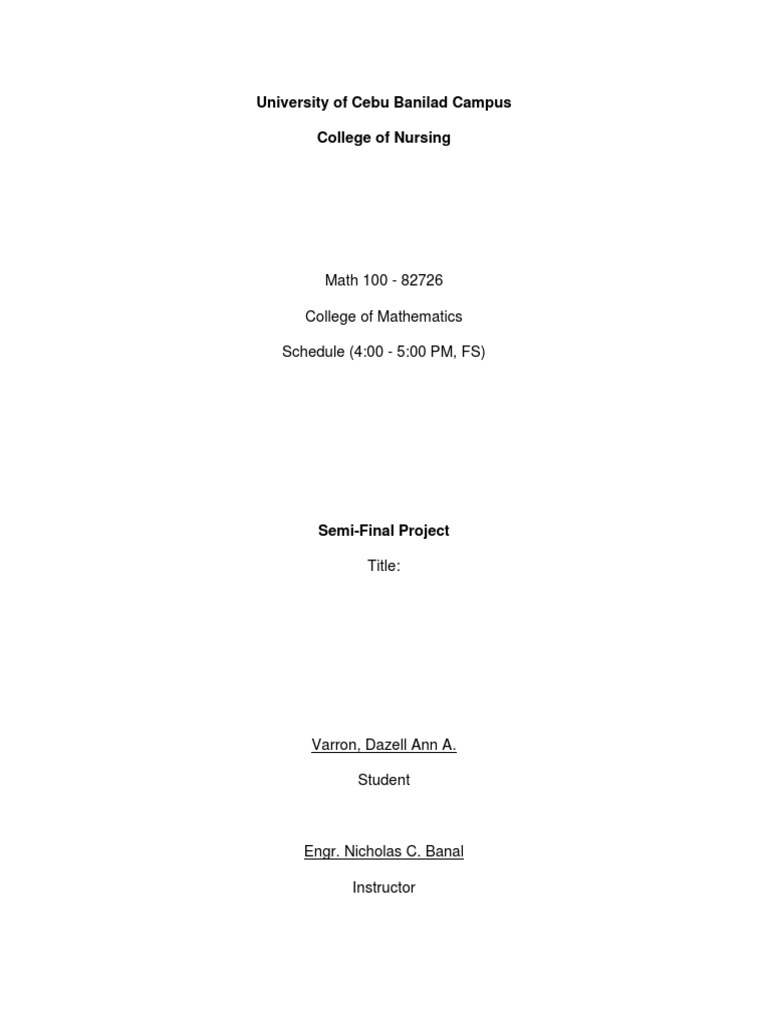 University of Cebu Banilad Campus College of Nursing | PDF