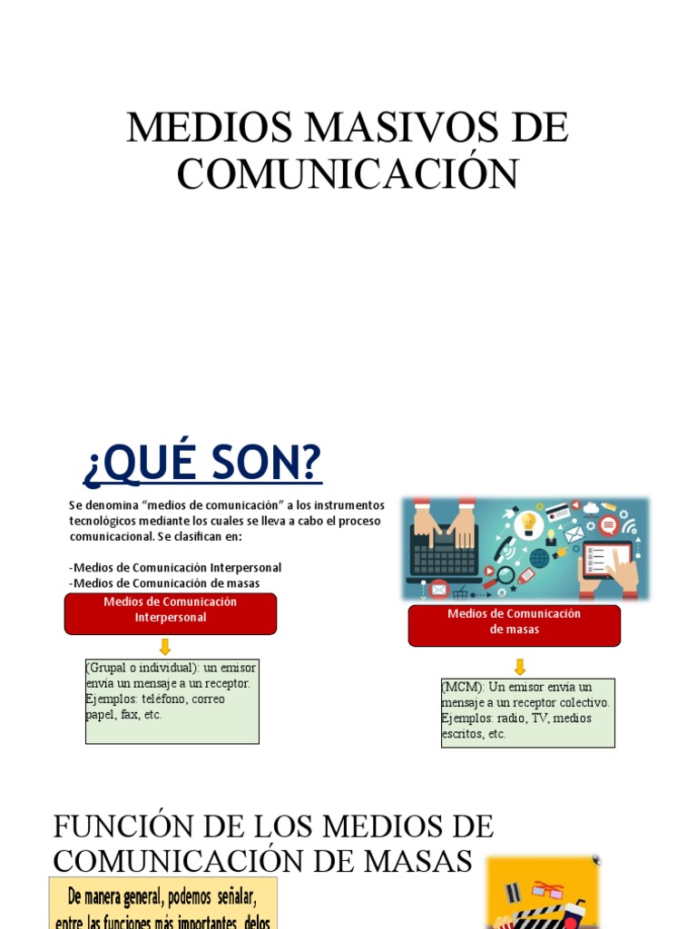 Medios Masivos de Comunicación | PDF