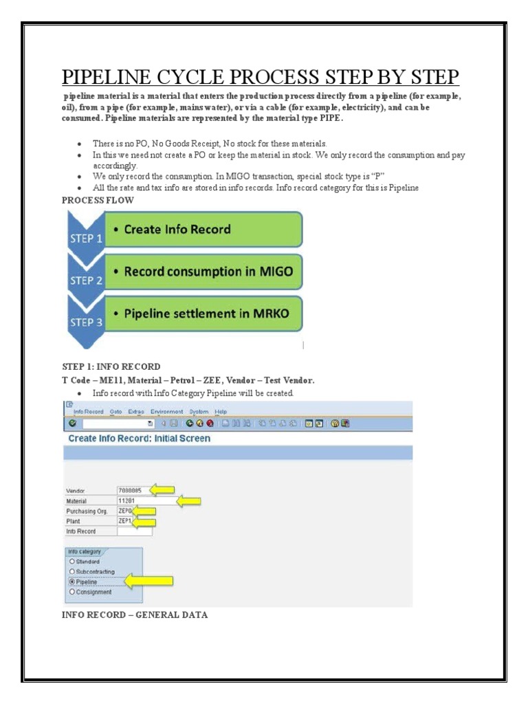 8pipeline Cycle Process Step by Step | PDF