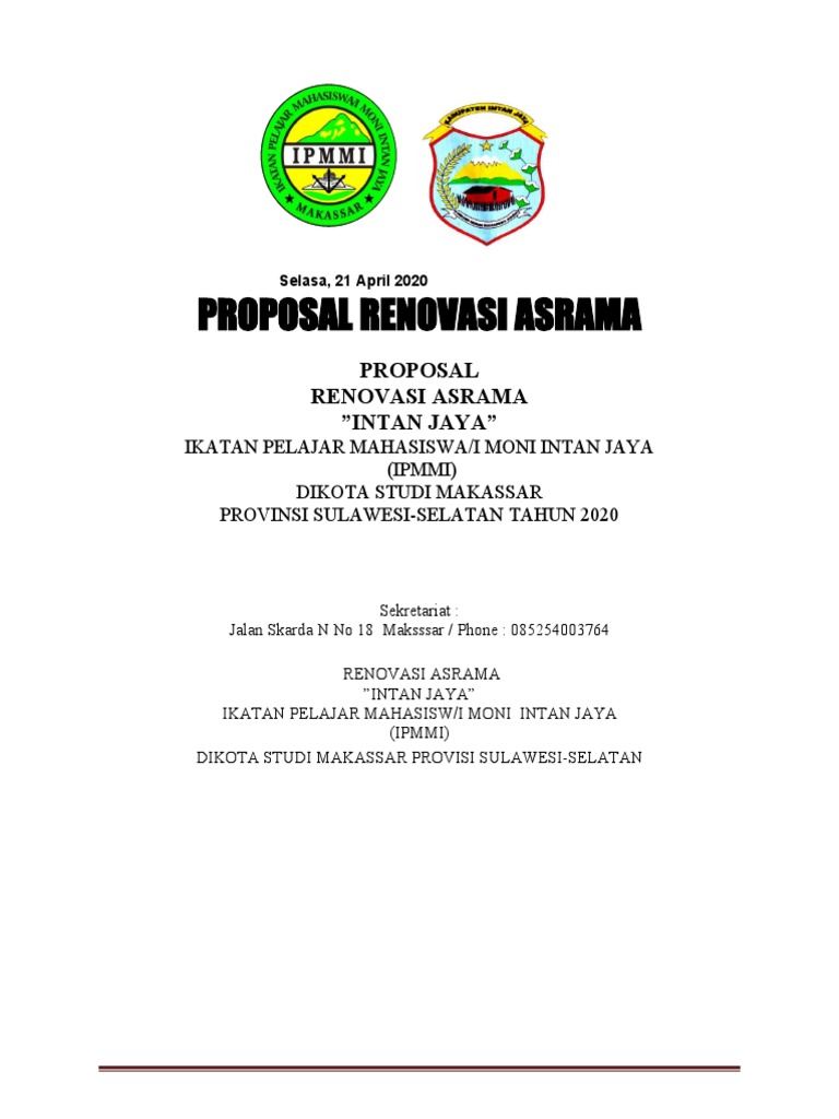 Proposal Renovasi Asrama | PDF