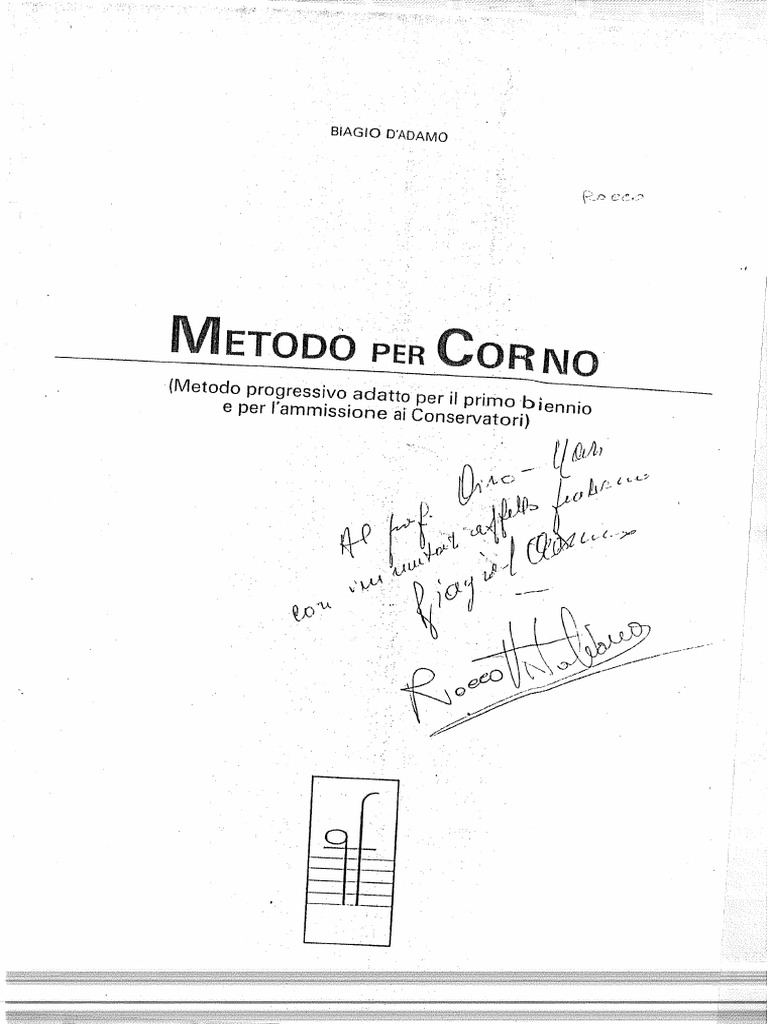 Biagio D'Adamo - Metodo Per Corno | PDF
