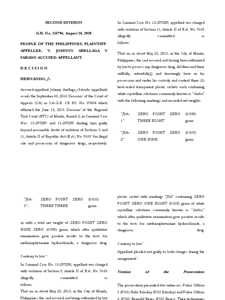 People v. Arellaga | PDF | Prosecutor | Arrest