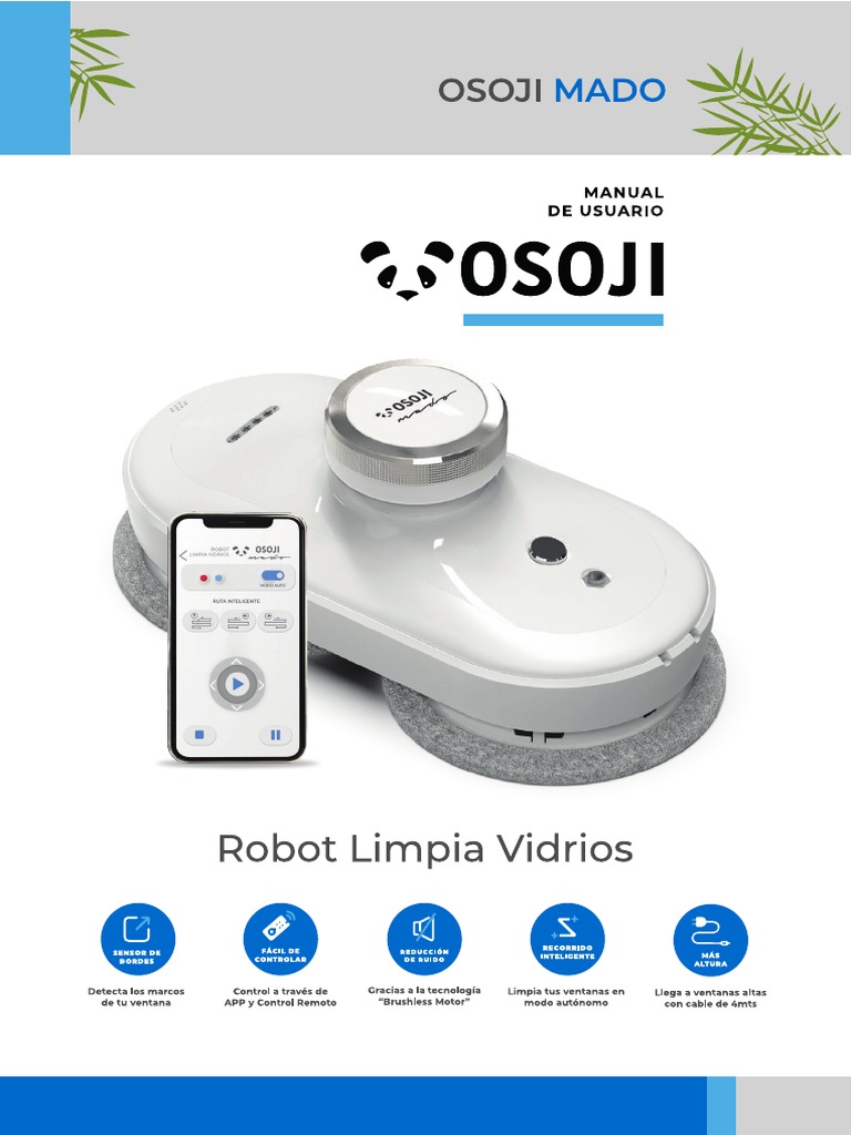 Manual de Uso Robot Limpia Vidrios Osoji | PDF